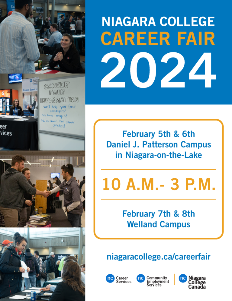NIAGARA COLLEGE CAREER FAIR 2024 - DJP@NOTL Campus - Niagara College ...